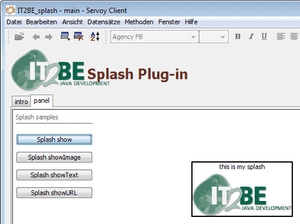 Splash Plugin – Servoy Components